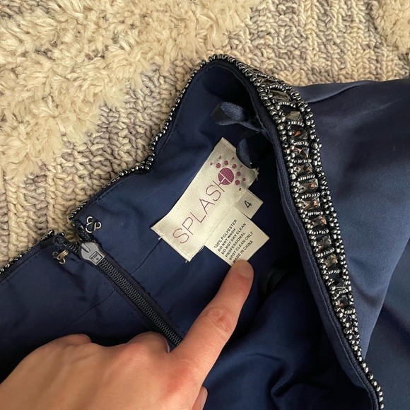 Splash | Dresses | Splash Prom Dress By Landa Navy Blue 2piece Formal ...